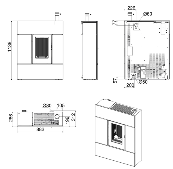 MCZ Ray Confort Air ~ 8kw